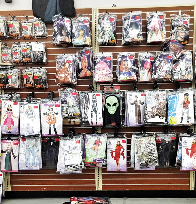 Halloween in July? These packaged costumes wait patiently for their moment to shine, no matter the season.