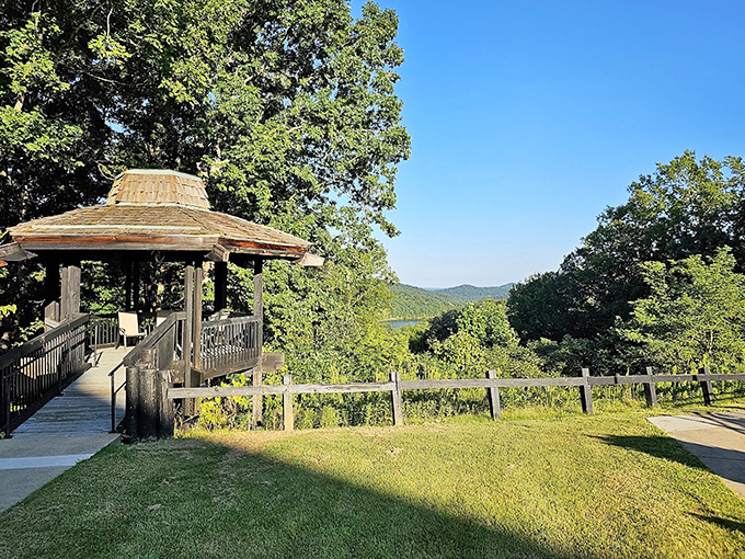This lookout pavilion offers panoramic views that make smartphone wallpapers jealous. Worth every step of the climb.