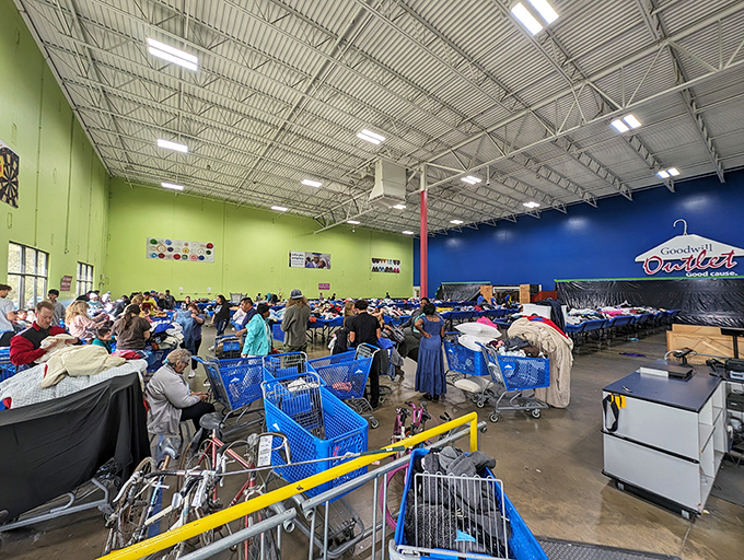 The crowd says it all&mdash;this isn't just shopping, it's a social event with competitive undertones and unwritten rules.