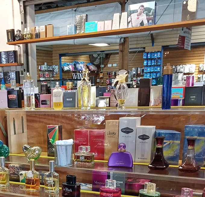 Fragrance heaven awaits perfume enthusiasts, with rows of scents promising to transform ordinary days into something a bit more extraordinary.