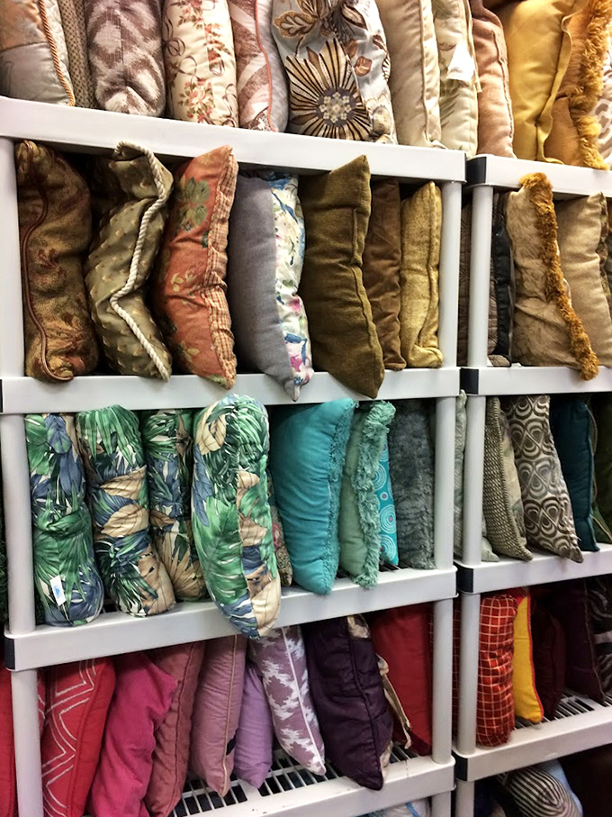 Pillow paradise! Tropical prints and elegant patterns stand ready to transform your couch from drab to fab in seconds flat.