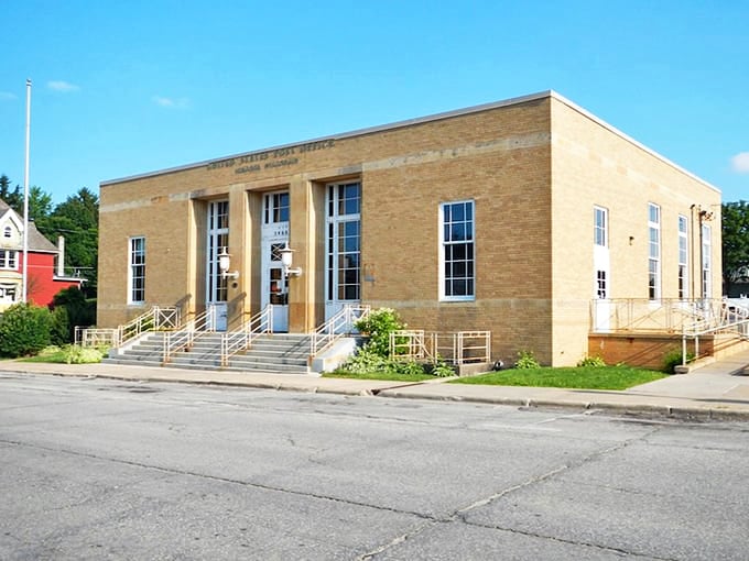 The stately post office stands as a testament to when public buildings were designed to inspire civic pride rather than just house government functions.