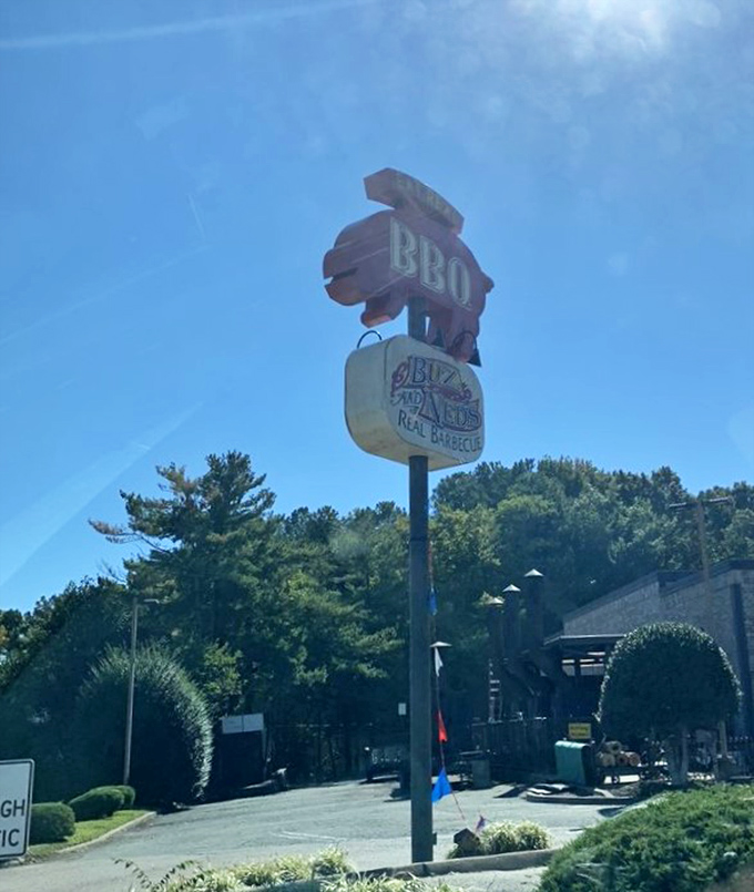 Not all heroes wear capes&mdash;some come in the form of roadside BBQ signs that guide hungry travelers to their smoky salvation.
