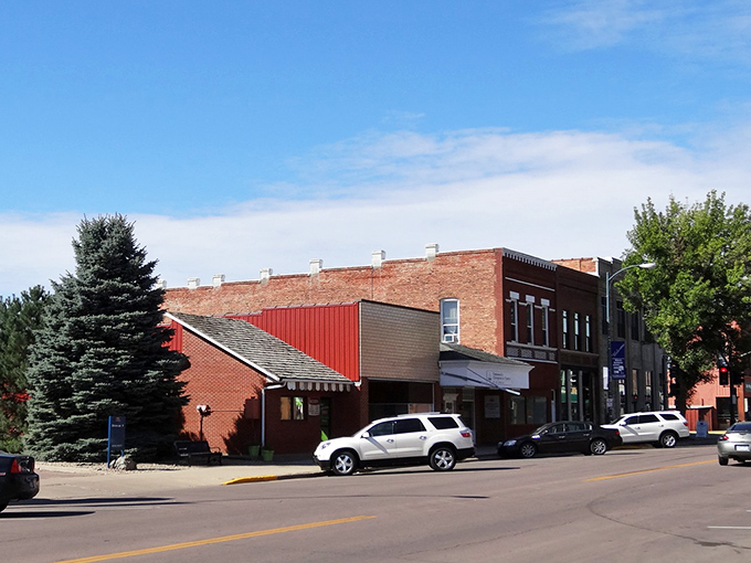 Vermillion's streetscape offers that increasingly rare combination&mdash;parking spaces you can actually navigate without advanced geometry skills.