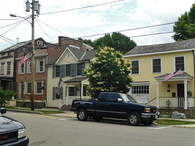 American flags flutter along this residential street where homes don't just have curb appeal&mdash;they have historical pedigrees.