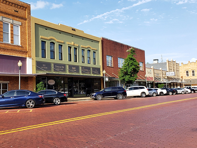 A palette of brick facades along Main Street creates the perfect backdrop for modern life played out on historic stages.