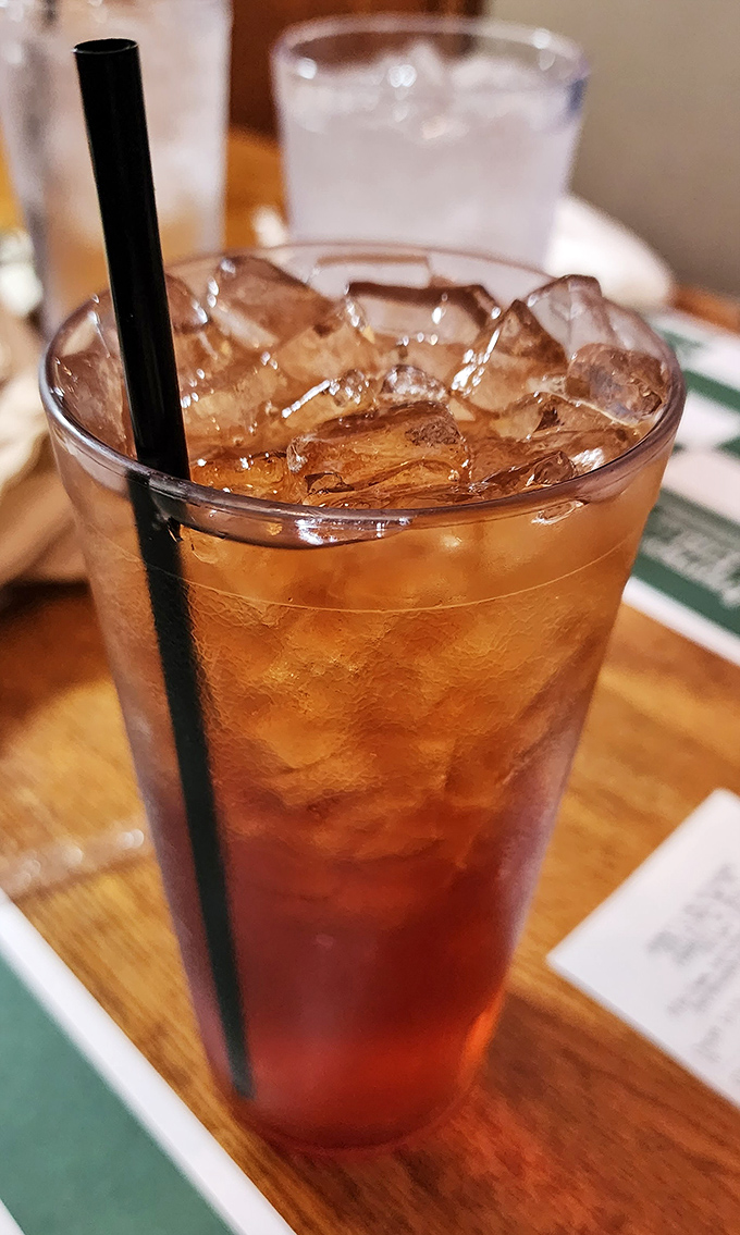 Sweet tea so perfectly amber it could be framed&mdash;the house wine of the South, served properly over a full glass of ice.