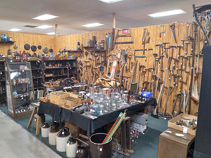 The tool section is a testosterone-fueled paradise where modern DIYers can marvel at how grandpa built everything without YouTube tutorials.