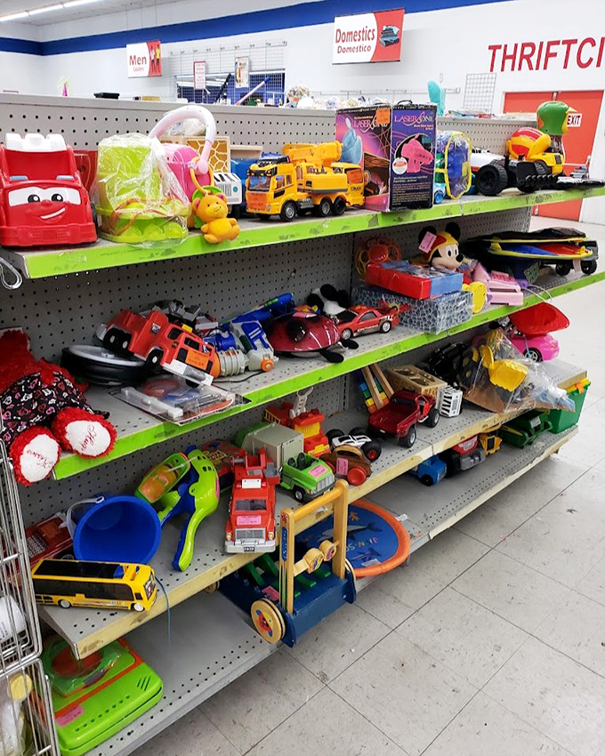 A toy section that would make any kid (or kid-at-heart) wide-eyed with wonder and parents' wallets sigh with relief.