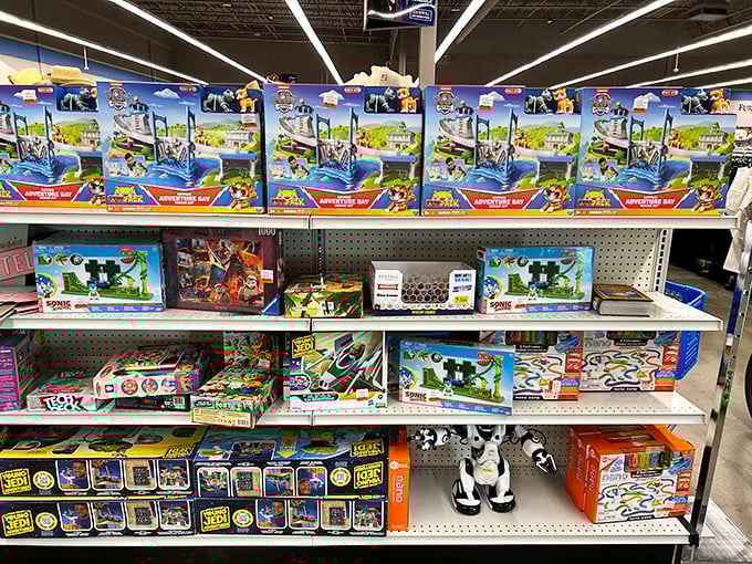 Toy shelves stocked with childhood dreams at grown-up friendly prices. Paw Patrol to the rescue of parents facing birthday party season on a sensible budget.