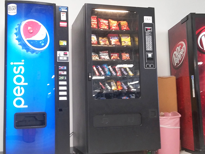 Even treasure hunters need sustenance. These vending machines have witnessed countless "You won't believe what I just found!" moments between sips of Pepsi.