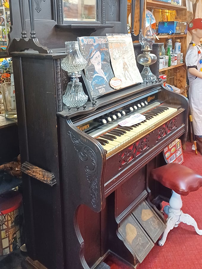 This vintage Crown organ isn't just furniture&mdash;it's a time machine to Sunday gatherings and parlor songs. Those ivory keys have stories that would make your grandmother blush.