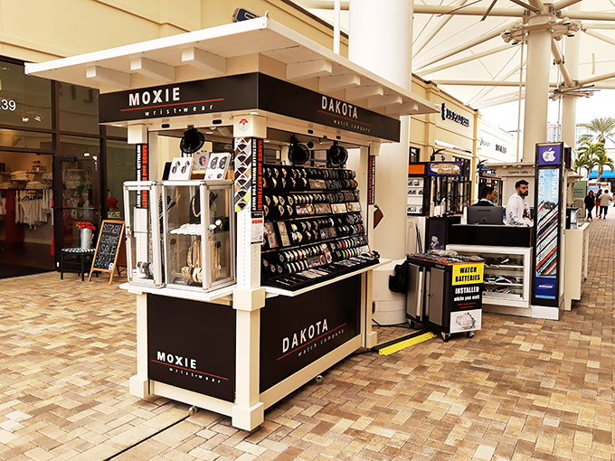 Kiosk entrepreneurs showcase their wares in the sunshine, proving good things come in small retail packages too.