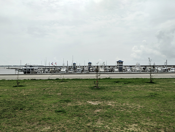 Not just a marina&mdash;a floating neighborhood. Where boats bob gently in the harbor and fishermen swap tales taller than the Gulf is deep.