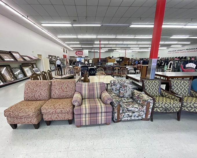 Pattern-palooza! These couches and chairs prove that floral, plaid, and geometric prints never truly die&mdash;they just wait for revival.