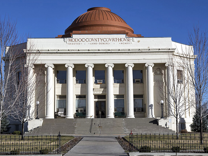 Alturas' historic courthouse commands attention with its impressive columns and dome, a small-town architectural gem that would make Thomas Jefferson nod in approval.