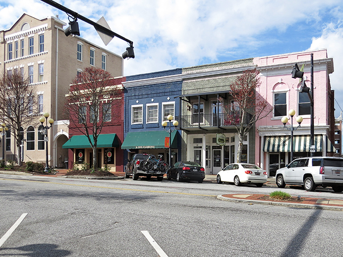 Anderson's historic buildings house local businesses with character and charm. Brick facades that have witnessed generations of community life.