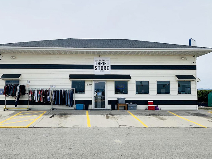 Big Sky Thrift's simple white building contains enough treasures to keep you busy all afternoon.