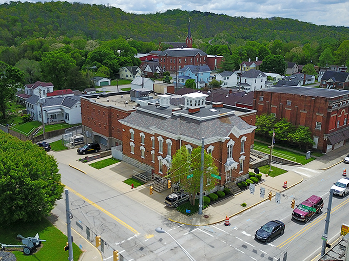 Brookville's courthouse stands as a testament to small-town governance and the affordable living surrounding it.