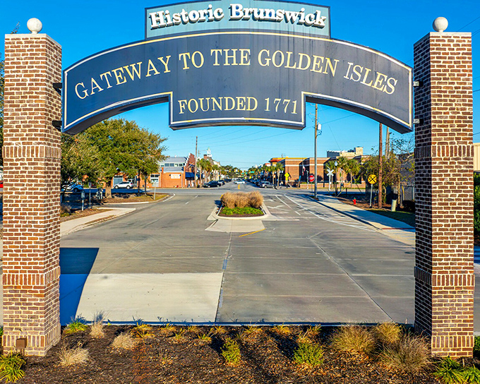 Brunswick welcomes visitors with a historic arch and historically low prices. Gateway to the Golden Isles without the golden price tag!
