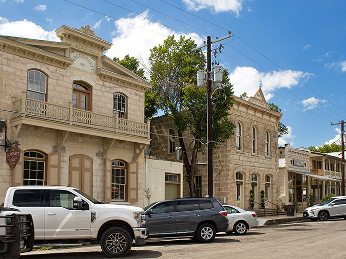 The historic courthouse and surrounding buildings create Comfort's picture-perfect town square straight from a postcard.