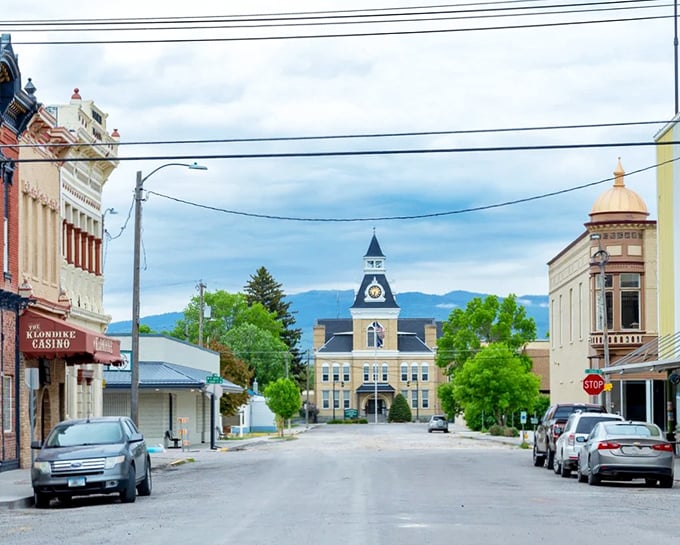 Dillon's picturesque main street features mountain views and historic buildings housing shops with small-town prices to match.
