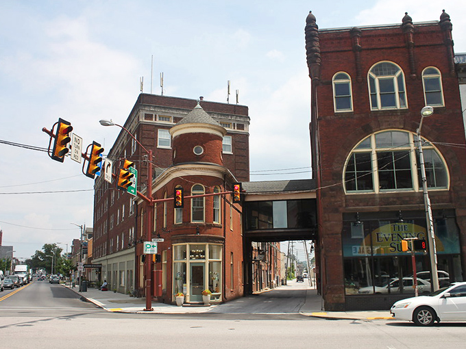 Hanover's architectural personality shines through in these classic brick buildings, where rounded corners and arched windows tell stories of Pennsylvania's rich past.