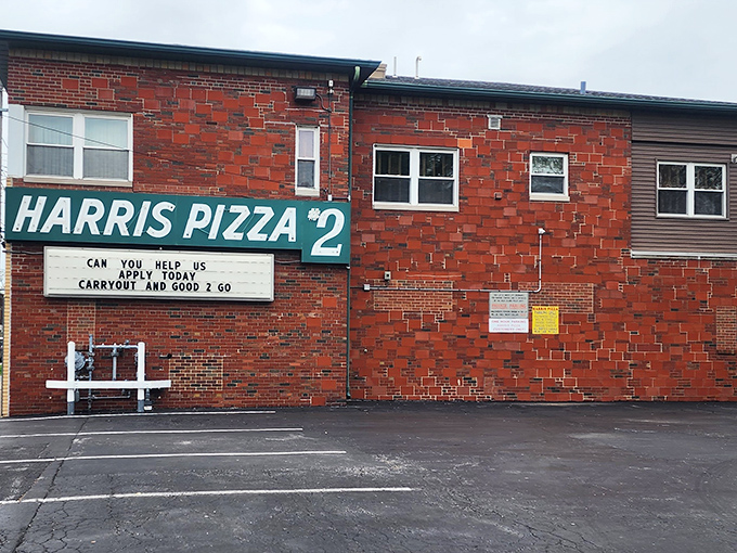 Harris Pizza's vintage sign has pointed the way to Quad Cities-style pizza bliss for generations.