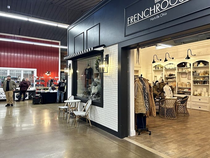 Upscale meets traditional at Hartville, where The French Room brings boutique elegance to the marketplace experience.