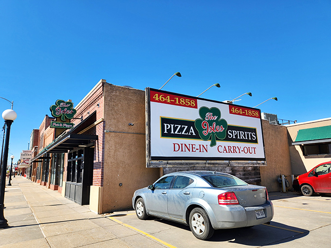 Isles Pub & Pizza blends seamlessly into its Lincoln neighborhood, a local watering hole where great pizza is always on tap.