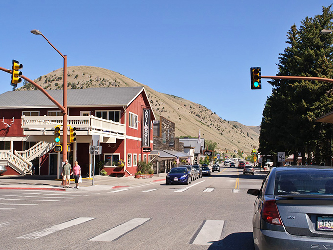 Jackson's famous antler arches frame the town square like nature's own welcome mat for mountain adventures. 
