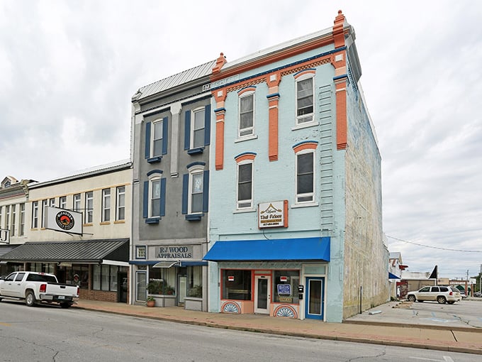 Nevada's charming downtown fountain welcomes visitors to a community where retirement dollars stretch like morning shadows.