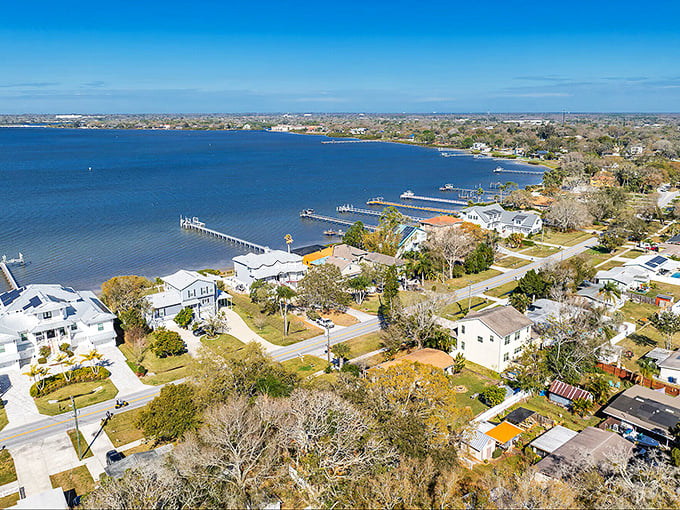 Oldsmar's aerial crossing hints at the town's industrial heritage, founded by automobile pioneer Ransom E. Olds.
