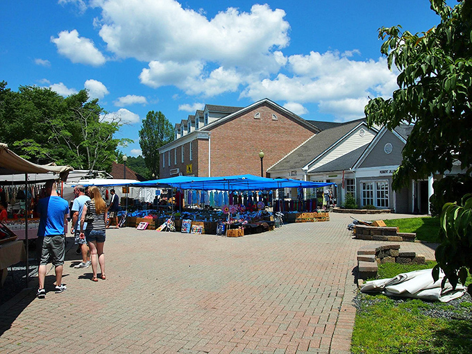 Sunny days at the Pocono Bazaar transform ordinary shopping into an adventure where every table holds potential magic.