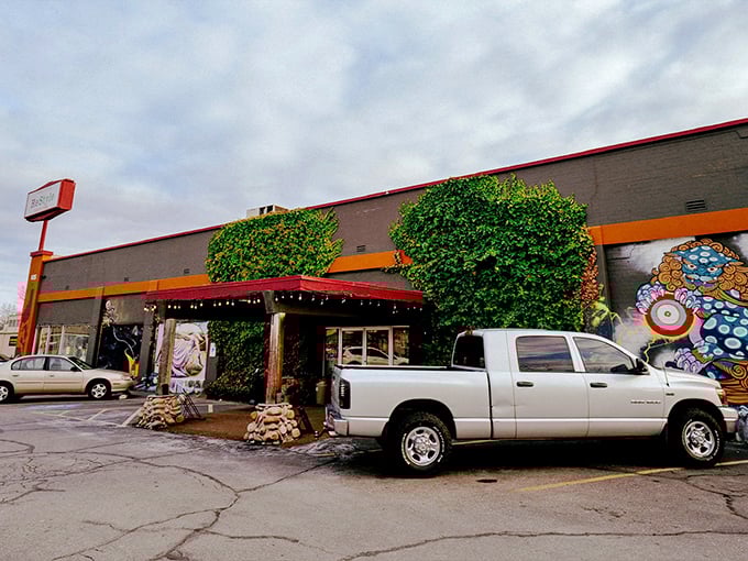 ReStyle's retro sign and orange accents scream vintage cool &ndash; like stepping into a time machine for treasure hunting.