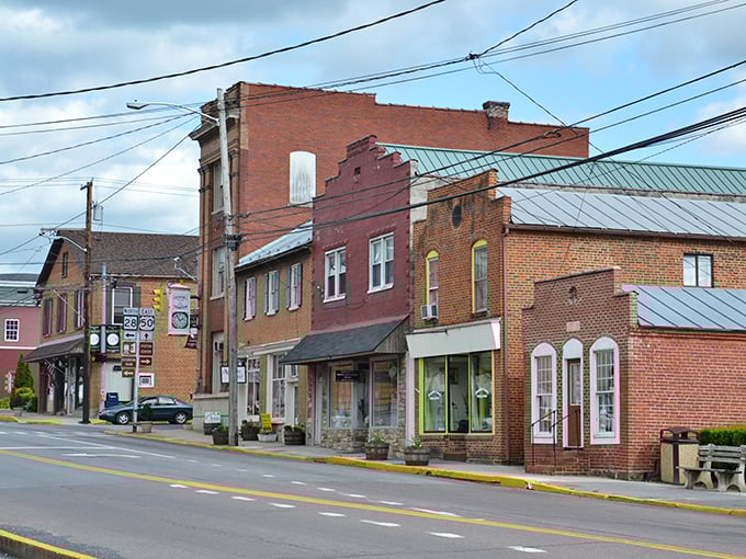 Romney's historic buildings stand shoulder to shoulder, creating a downtown corridor that feels both timeless and welcoming.