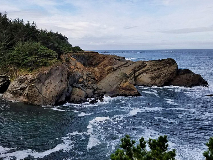 Shore Acres' rugged coastline meets cultivated beauty. Where else can you see crashing waves and prize dahlias in one view?