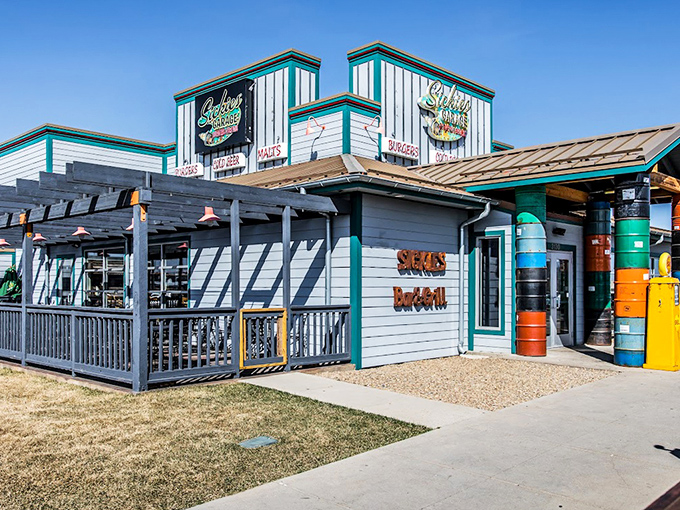 The playful exterior of Sickies Garage hints at the creative approach they take to comfort food classics.