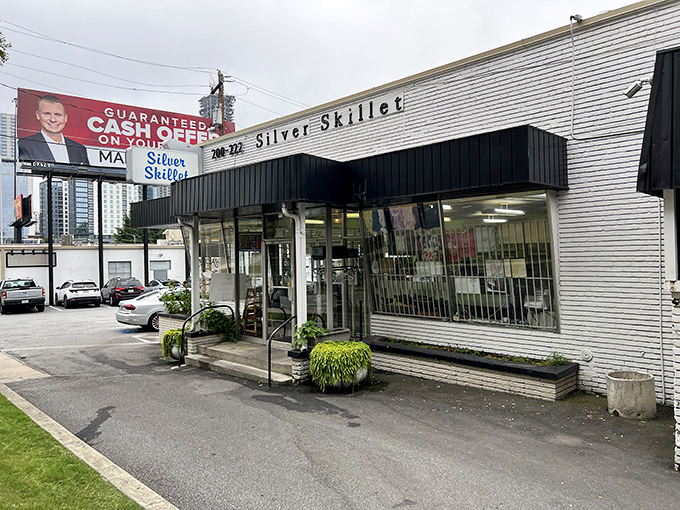 Silver Skillet's unassuming storefront hides decades of breakfast history and a flat-top grill that could tell stories about Atlanta's past.