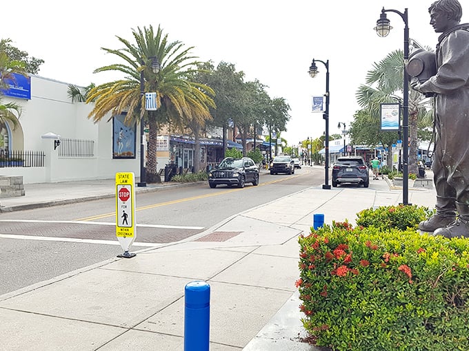 Tarpon Springs: A street scene that makes you crave spanakopita while simultaneously shopping for sponges you never knew you needed.