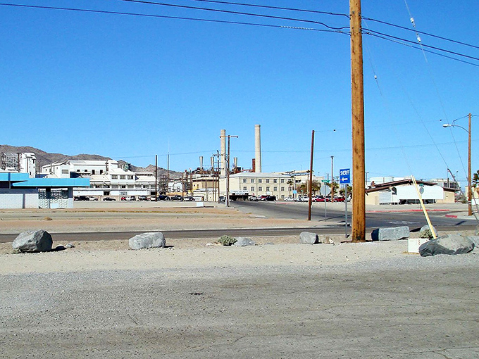 Trona's stark beauty and industrial backdrop create a landscape that's hauntingly beautiful in its simplicity.