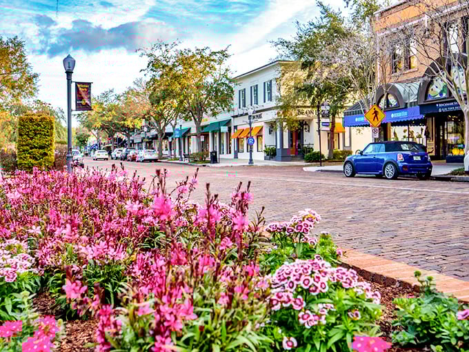 Winter Park's brick streets and flowering plants create the kind of downtown that makes you want to walk slowly, even when you're late.