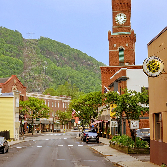 The iconic clock tower watches over Bellows Falls, where time seems to move a little slower and housing prices haven't caught up with inflation.
