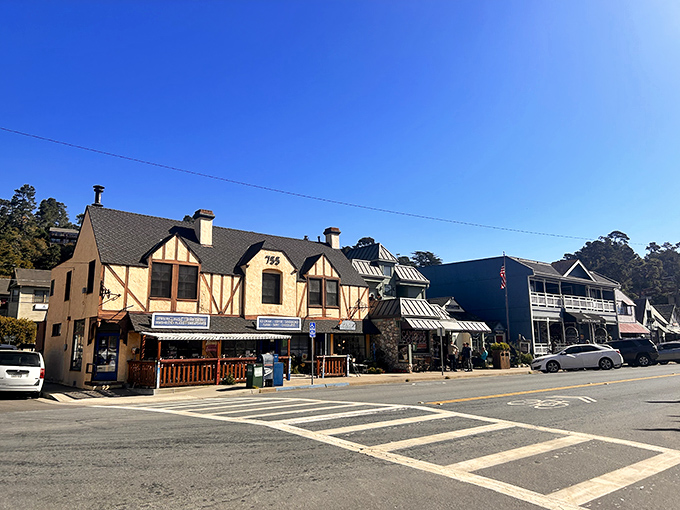 These Tudor-style shops in Cambria offer the perfect blend of coastal charm and old-world character&mdash;like England and California had a beautiful baby.