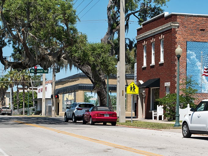 Crescent City's small-town crossroads captures Florida's rural charm. Where everyone knows your coffee order by heart.
