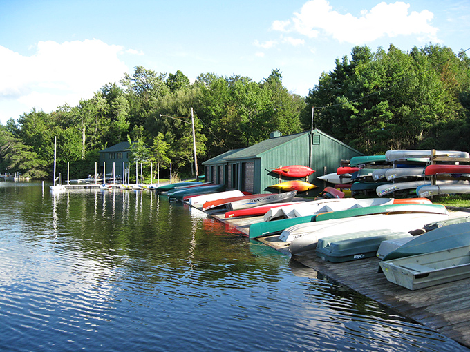 Eagles Mere's lakeside beauty is Pennsylvania's best-kept secret. Those boats are waiting for your summer adventure!