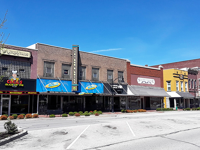 Greensburg's downtown square &ndash; where historic buildings stand shoulder to shoulder, housing local shops that have seen generations come and go.