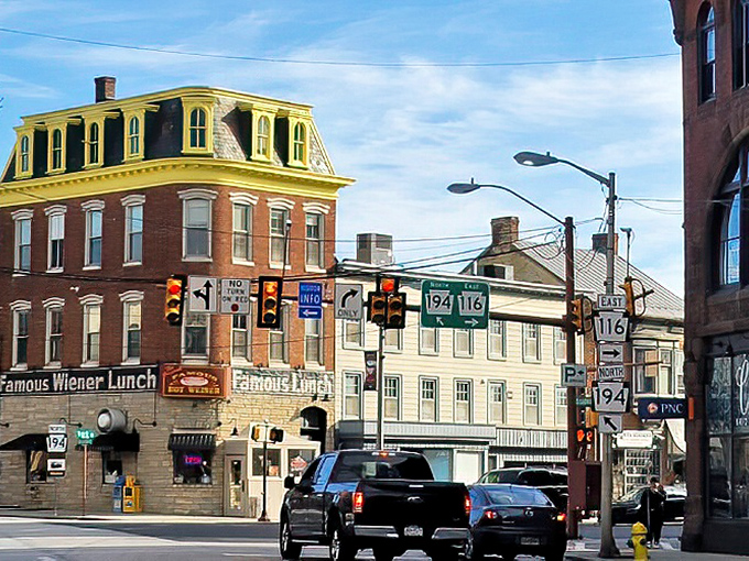 That building with the mansard roof has probably witnessed more town gossip than a hairdresser on Saturday morning.