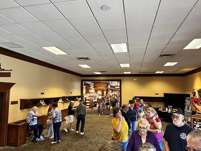 More than just a market&mdash;it's a community gathering place where shoppers mingle in the carpeted entryway before their treasure hunt.