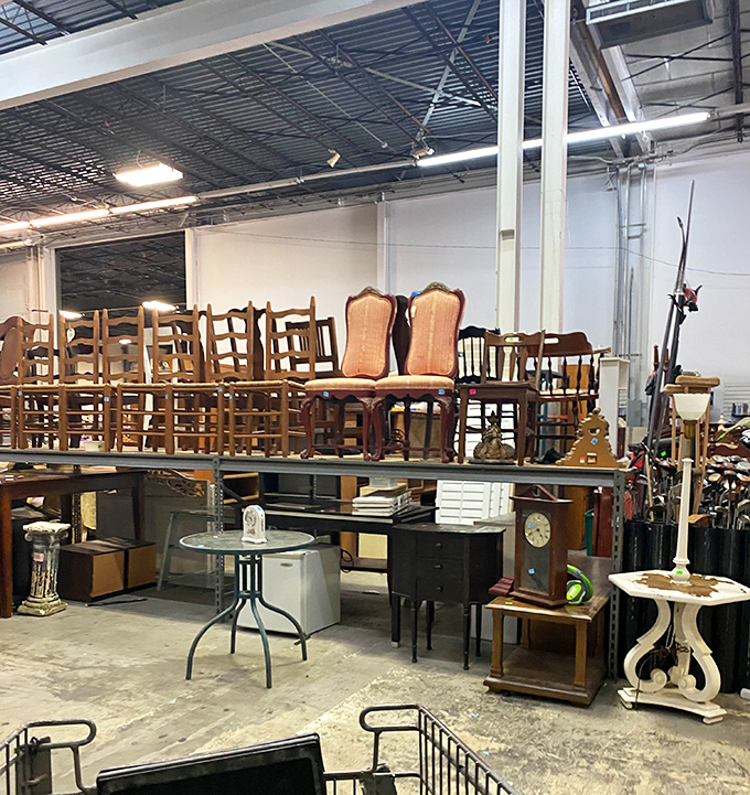 Chair heaven! Last Chance Thrift Store's furniture section offers seating options from practical to statement-making, all at prices that won't make you stand up in shock.